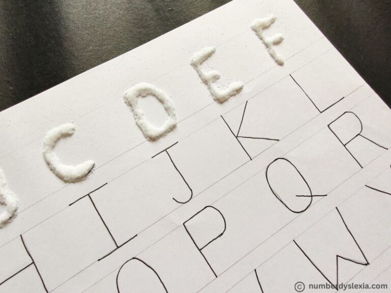 DIY: Raised Salt Alphabet Craft - Number Dyslexia