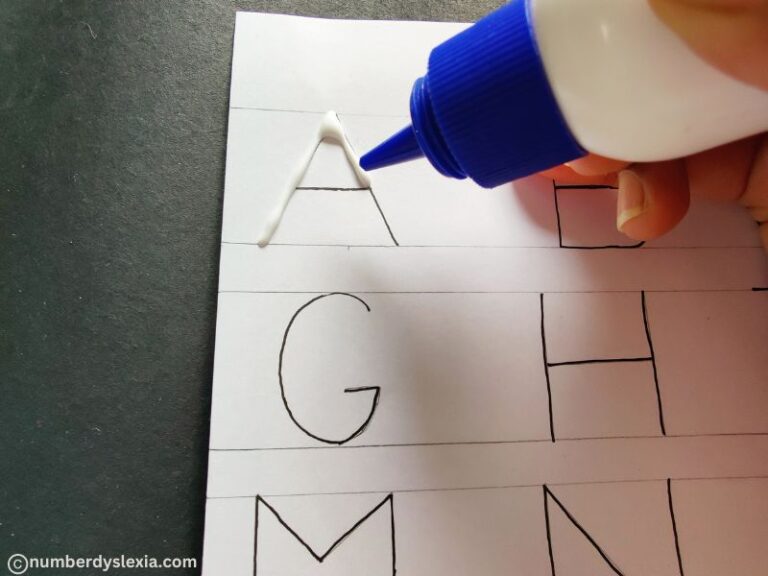 DIY: Raised Salt Alphabet Craft - Number Dyslexia