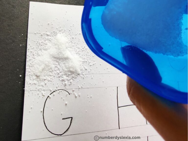 DIY: Raised Salt Alphabet Craft - Number Dyslexia