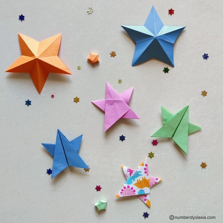 DIY Quick & Easy To Make Origami Stars - Number Dyslexia