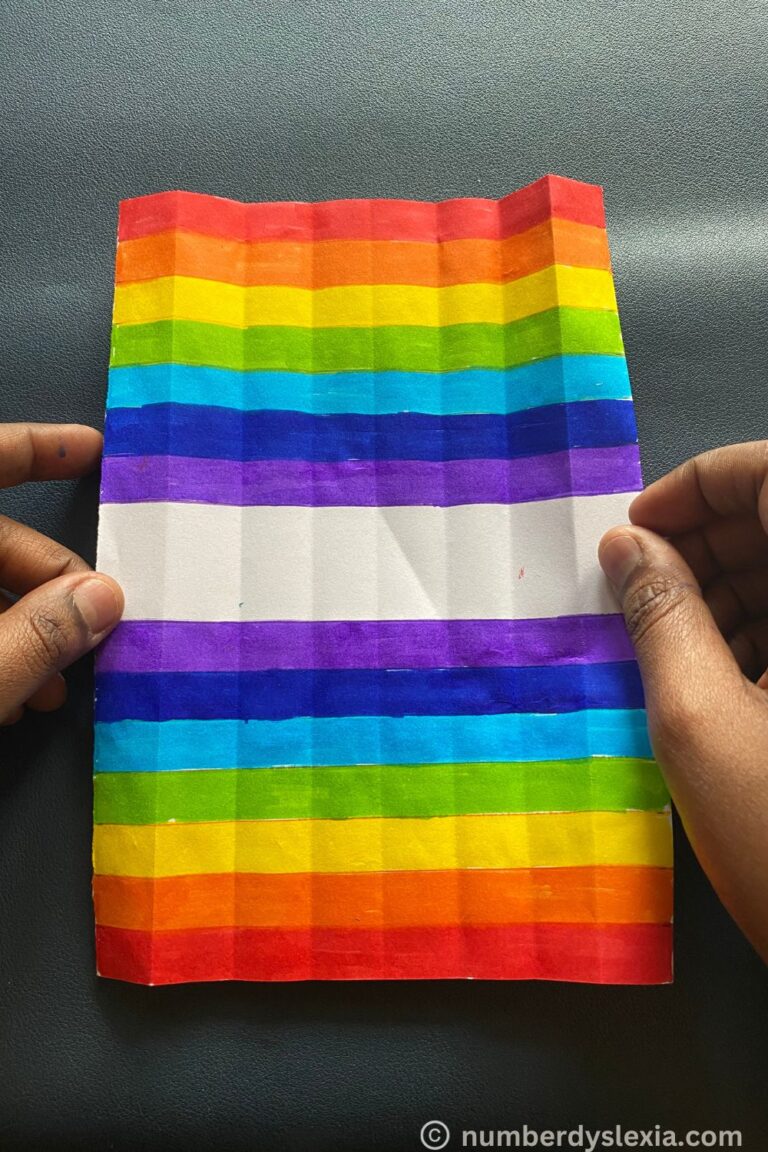 DIY Paper Folding Rainbow Craft - Number Dyslexia