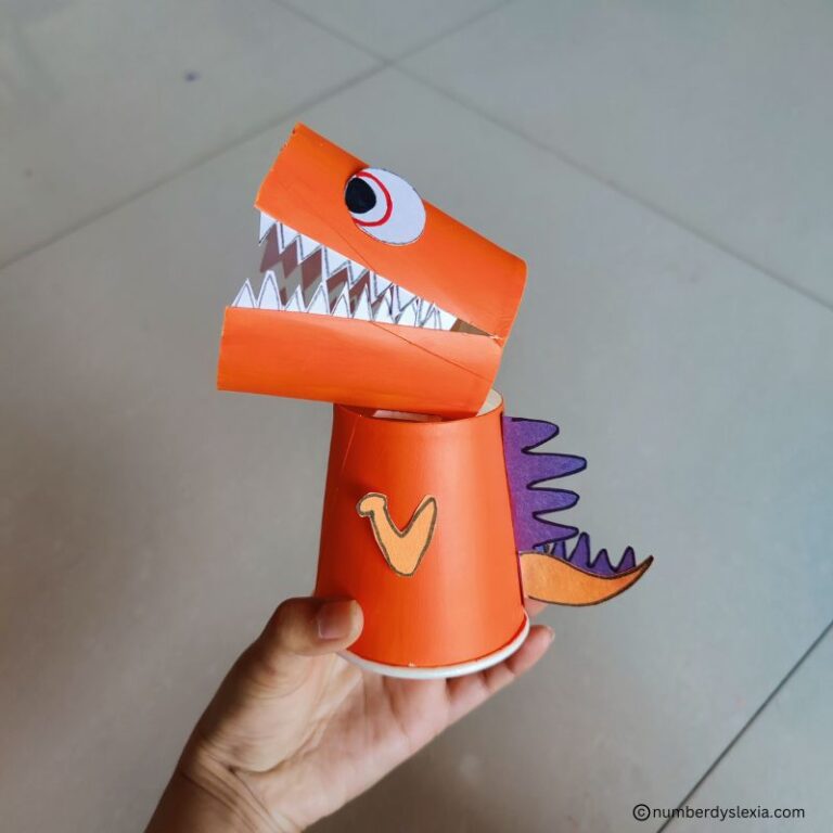 DIY Preschool Dinosaur Craft - Number Dyslexia