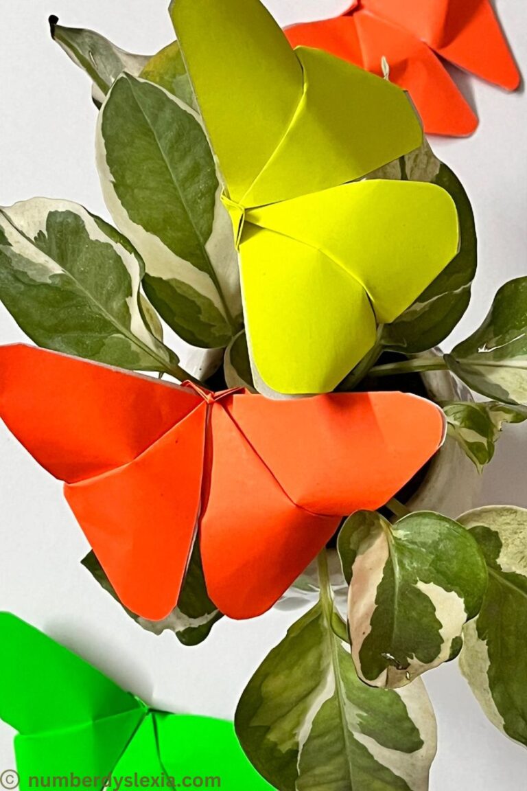 DIY Craft: Let's Make Origami Butterfly - Number Dyslexia
