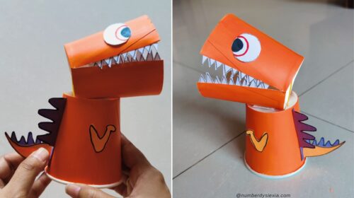 DIY Preschool Dinosaur Craft - Number Dyslexia