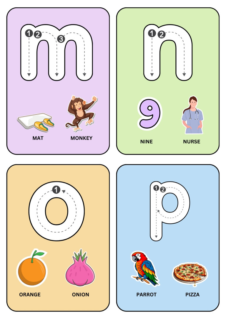 Free Printable Alphabet Flashcards - Number Dyslexia