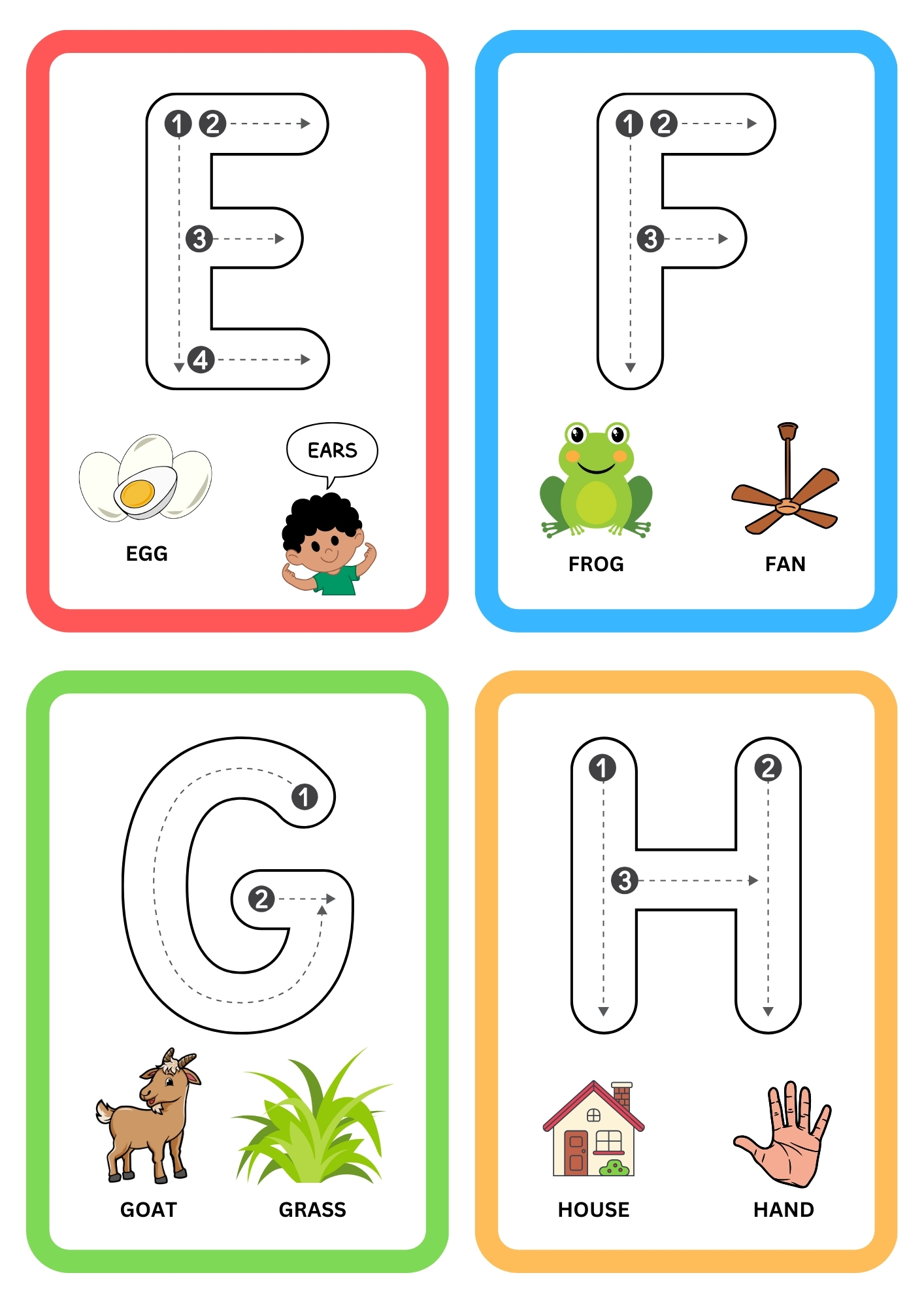Free Printable Alphabet Flashcards - Number Dyslexia