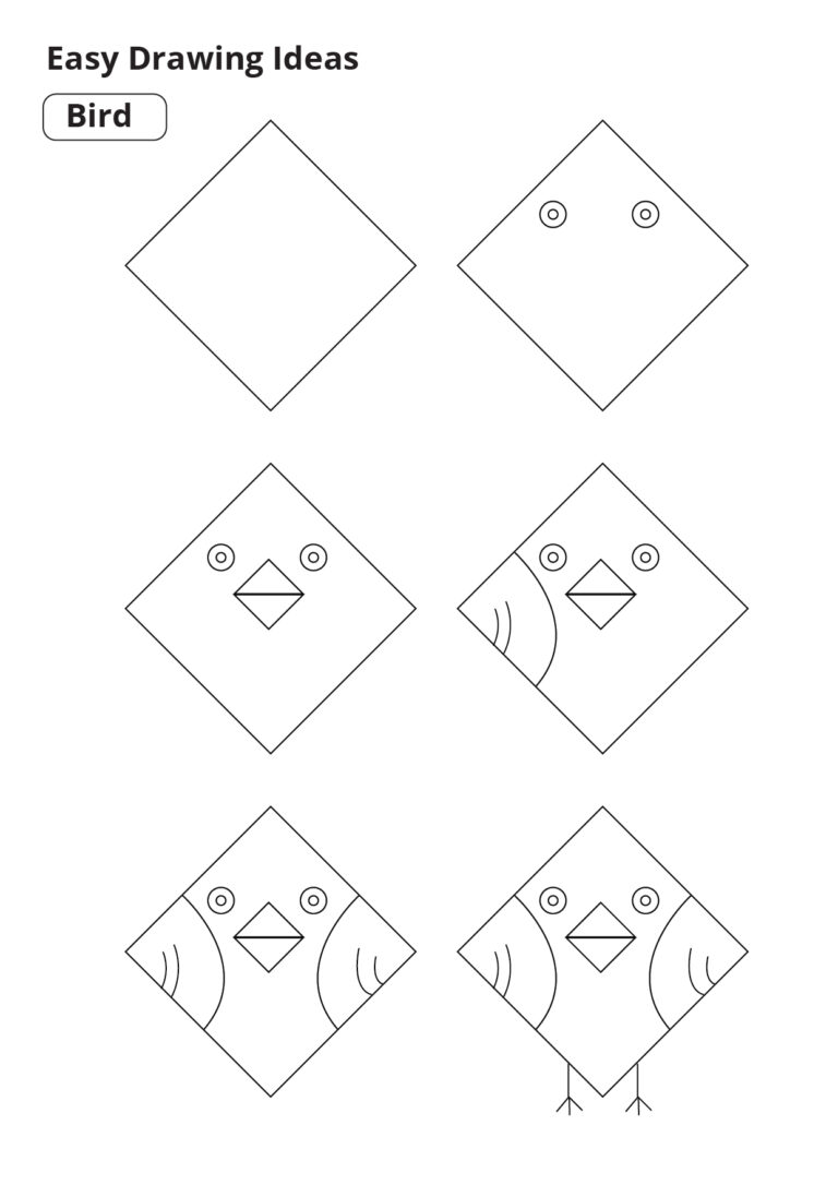 Easy Drawing Ideas Using Shapes Sheets For Kids - Number Dyslexia