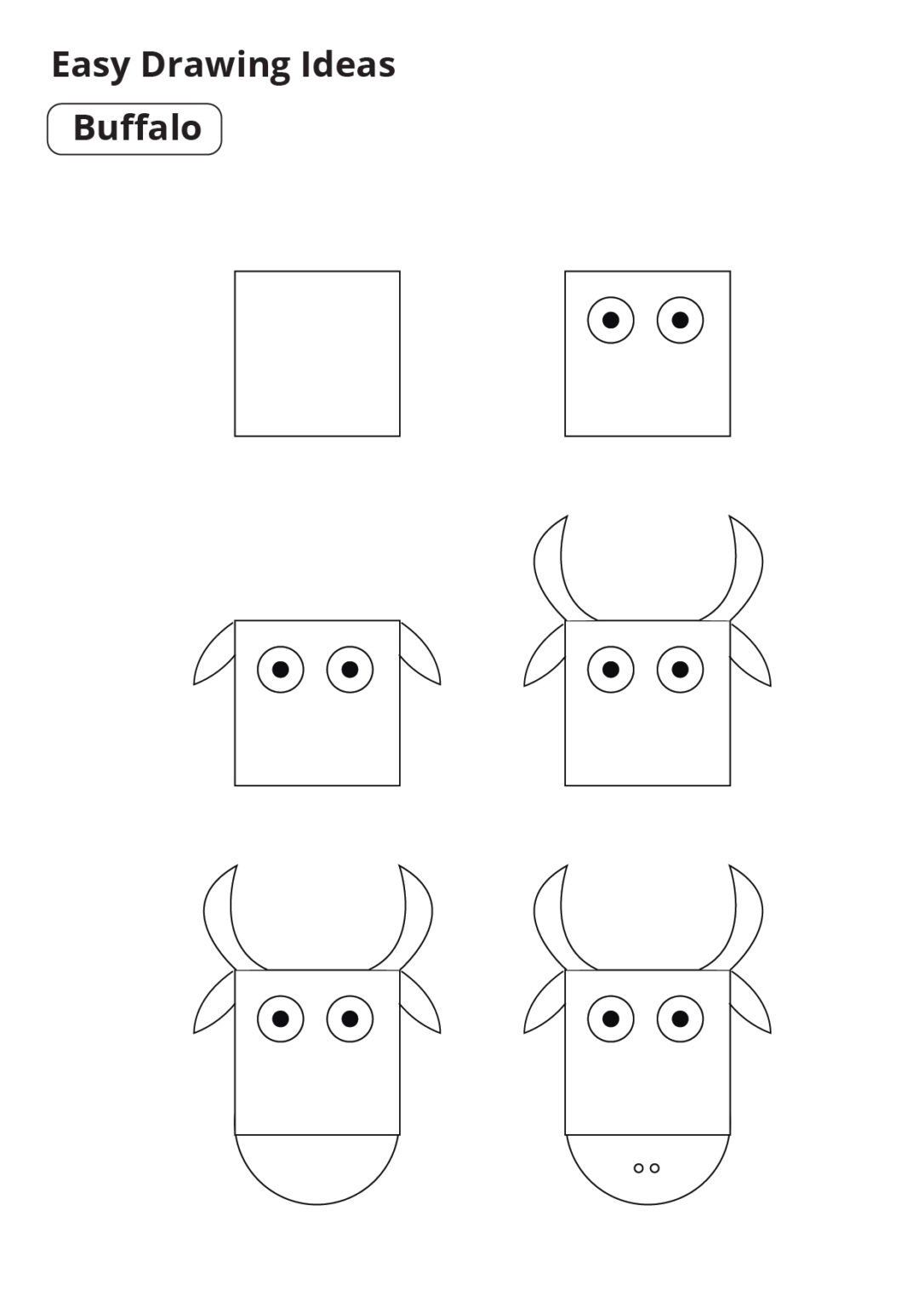 Easy Drawing Ideas Using Shapes Sheets For Kids - Number Dyslexia