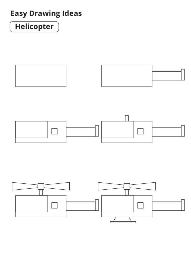 Easy Drawing Ideas Using Shapes Sheets For Kids - Number Dyslexia
