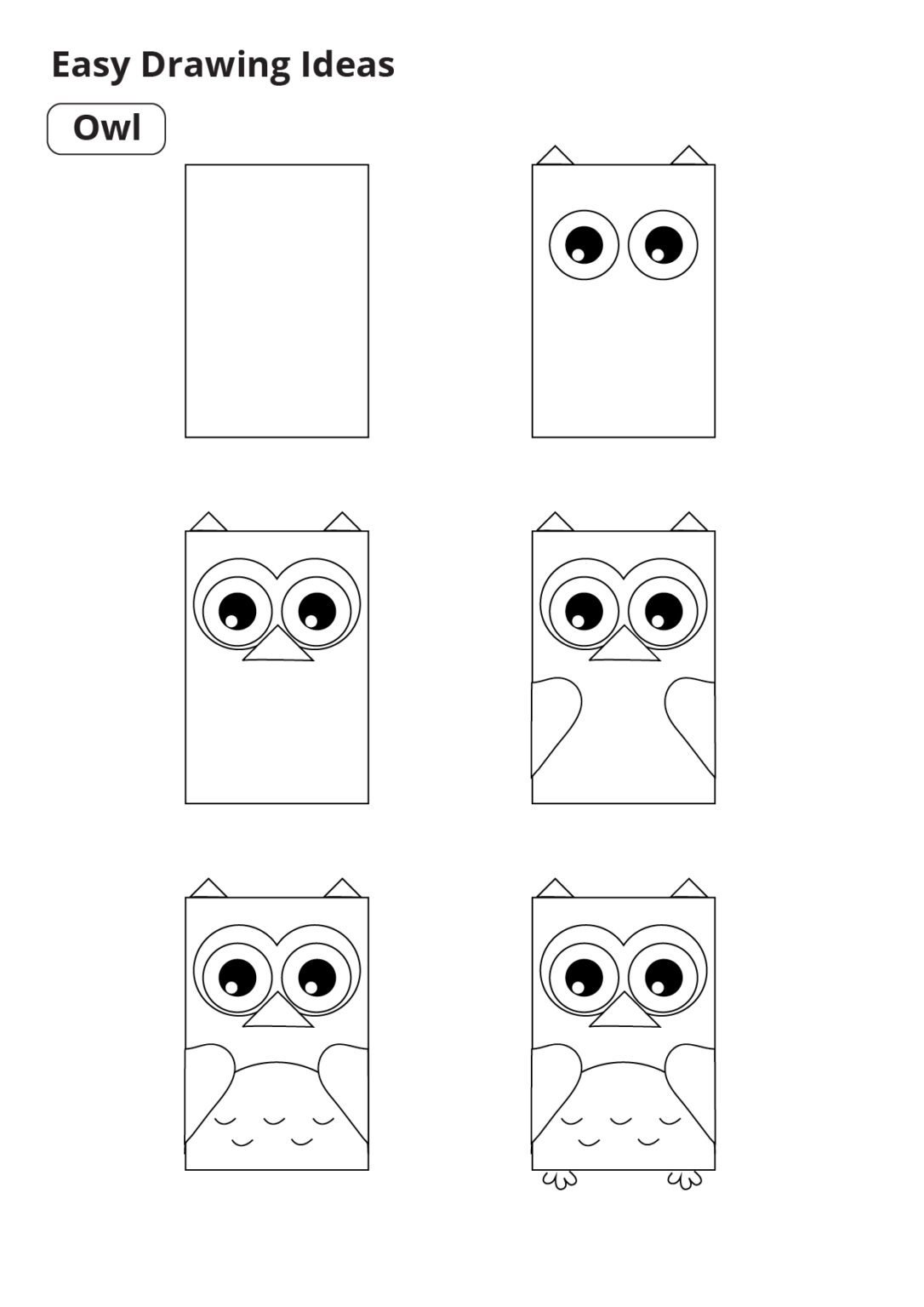 Easy Drawing Ideas Using Shapes Sheets For Kids - Number Dyslexia