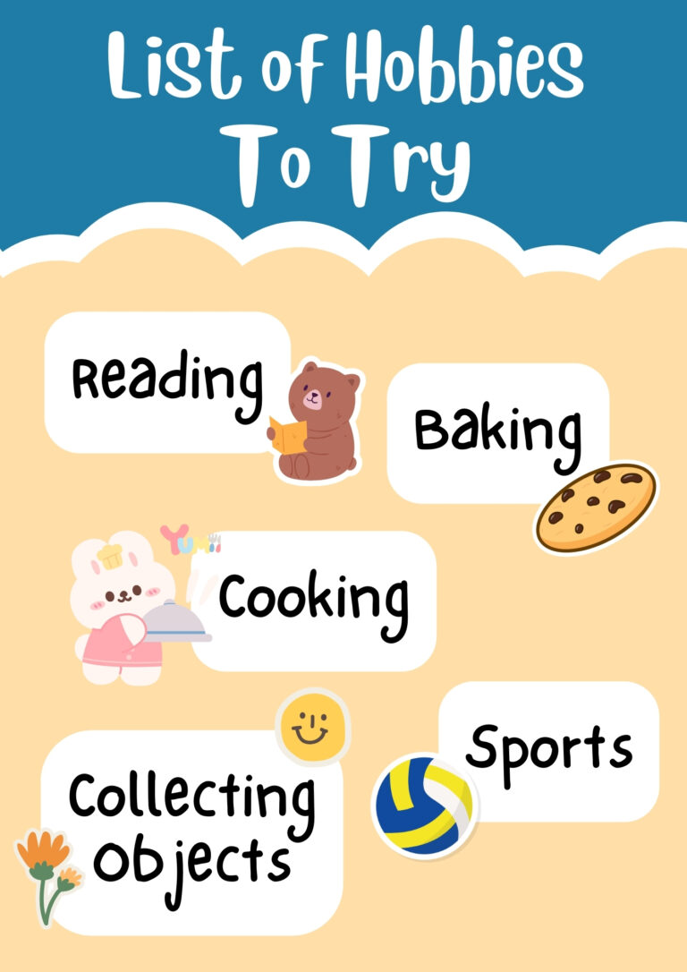 List of Hobbies for Kids [Printable Included] - Number Dyslexia