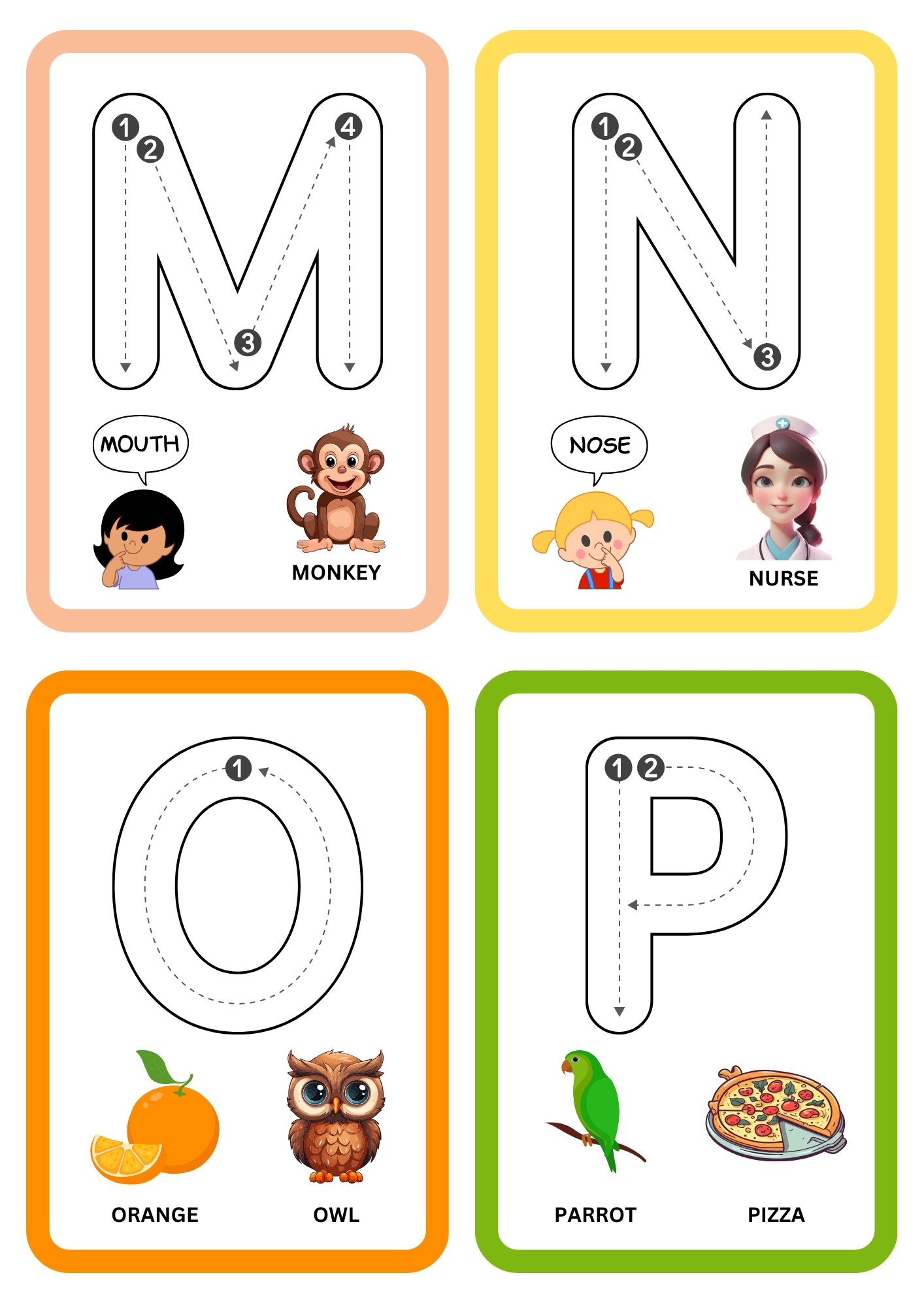 Free Printable Alphabet Flashcards - Number Dyslexia