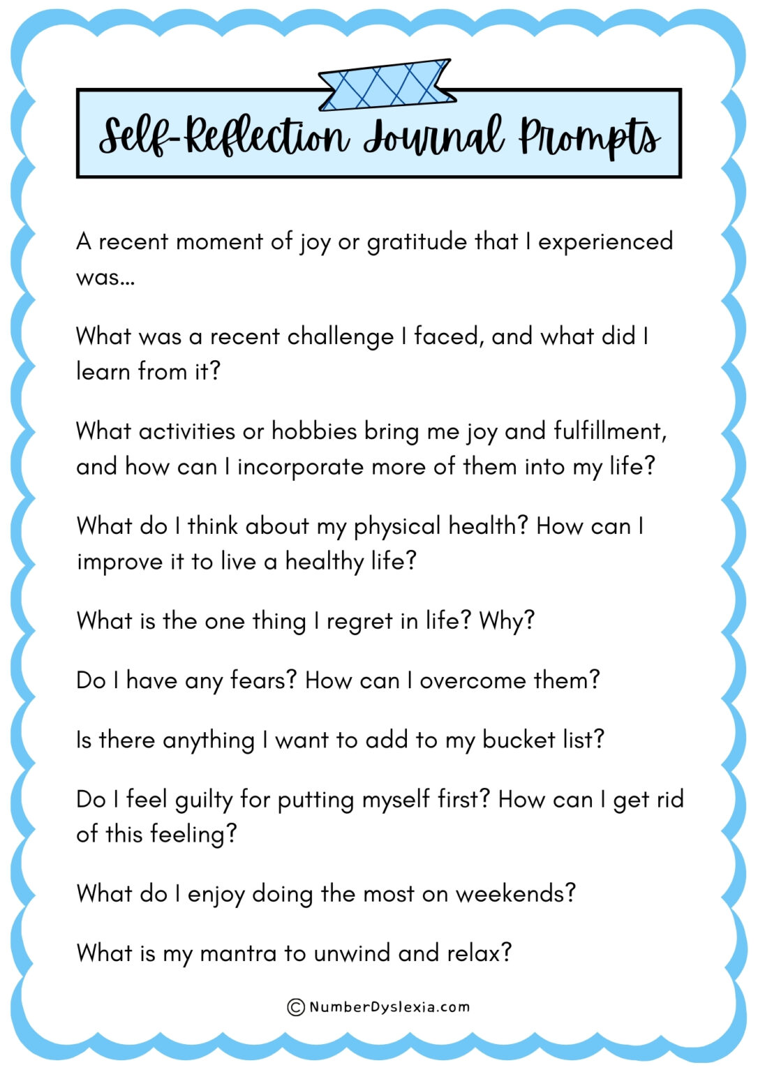 100 Self-Reflection Journal Prompts [Free Printable Included] - Number ...