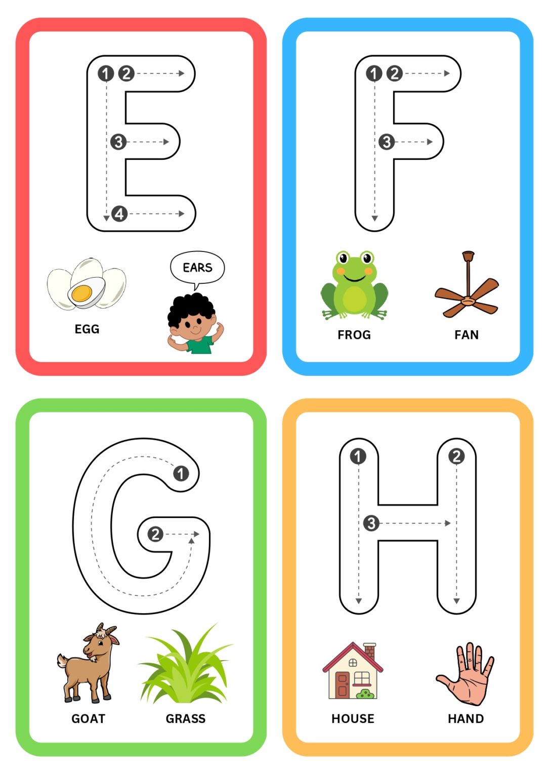 Free Printable Alphabet Flashcards - Number Dyslexia