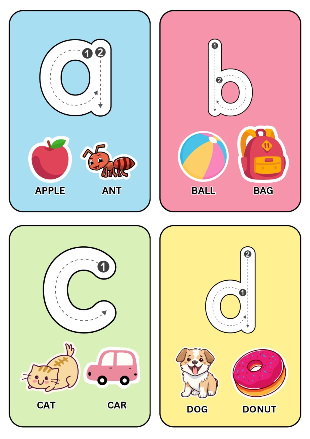 Free Printable Alphabet Flashcards - Number Dyslexia