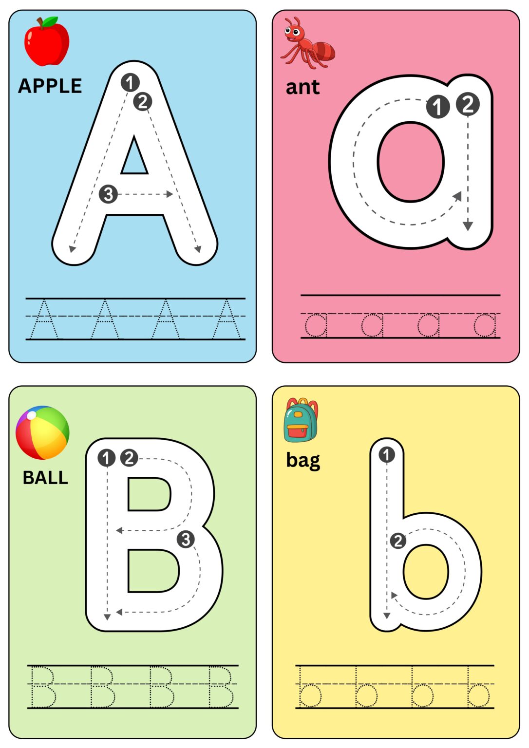 Free Printable Alphabet Flashcards - Number Dyslexia