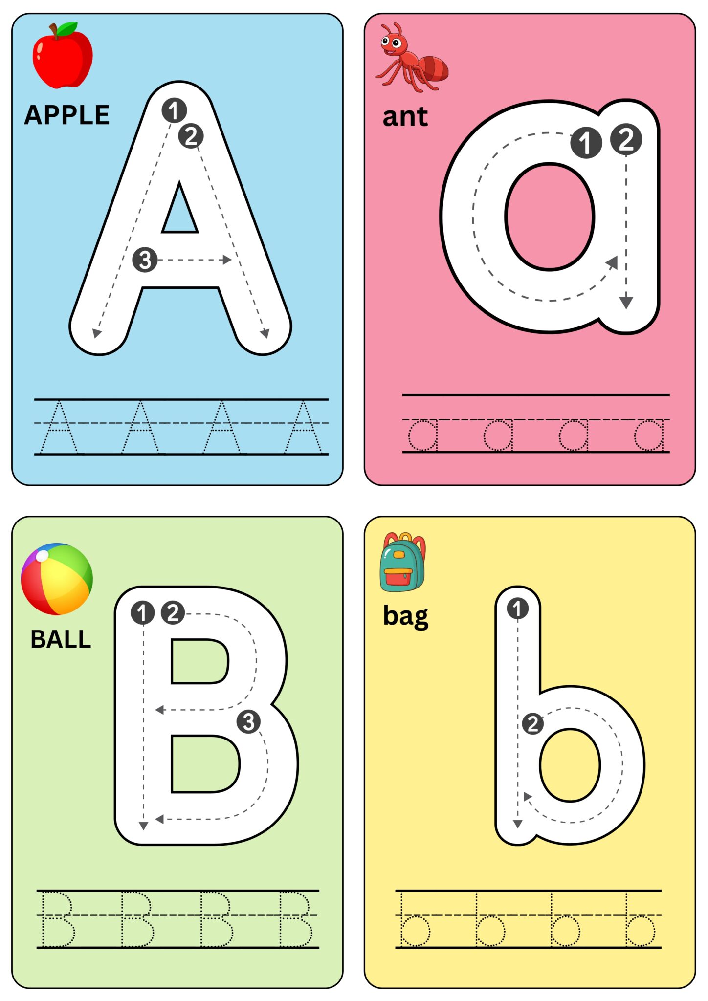 Free Printable Alphabet Flashcards - Number Dyslexia