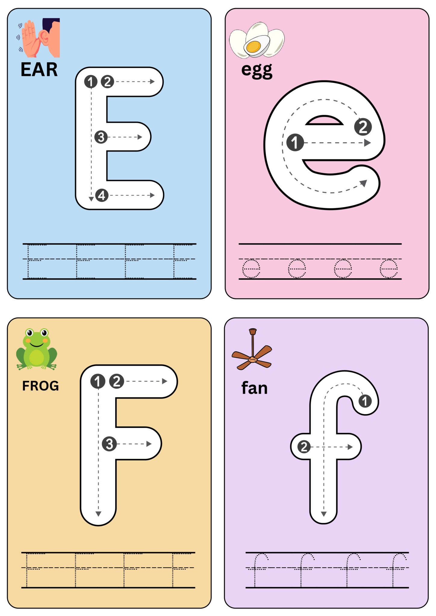 Free Printable Alphabet Flashcards - Number Dyslexia