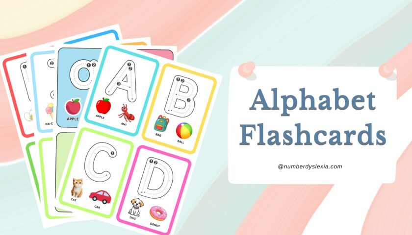 Free Printable Alphabet Flashcards - Number Dyslexia