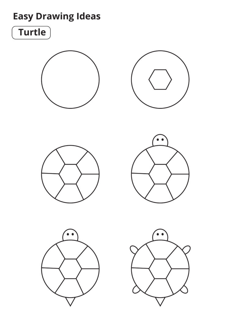 Easy Drawing Ideas Using Shapes Sheets For Kids - Number Dyslexia