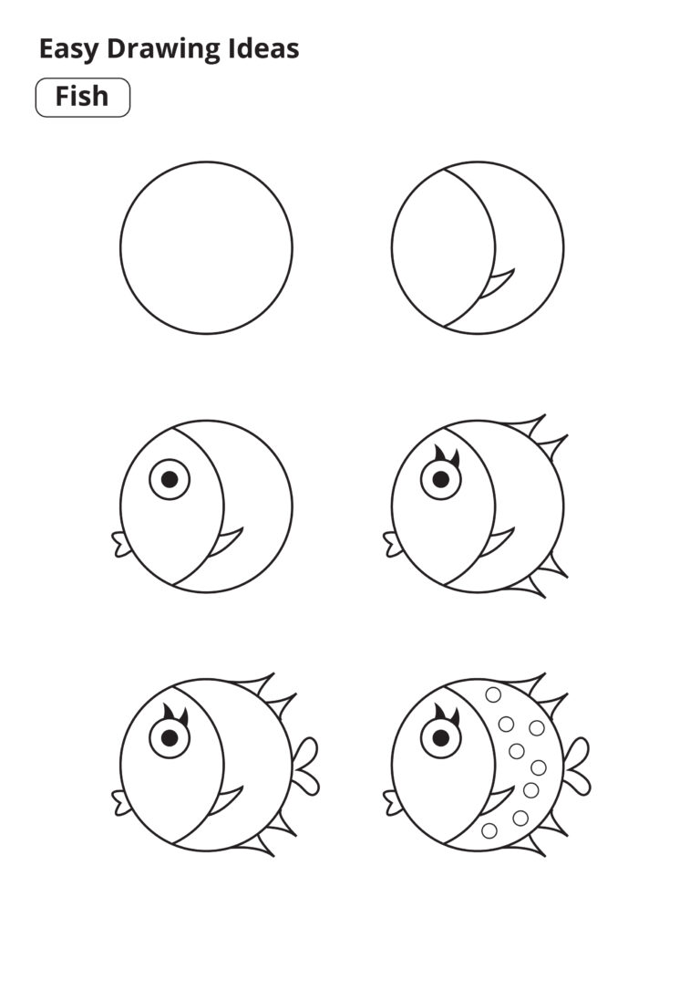 Easy Drawing Ideas Using Shapes Sheets For Kids - Number Dyslexia