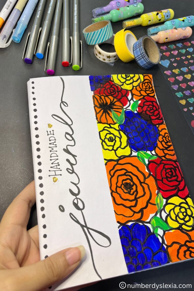 DIY Easy Handmade Journal - Number Dyslexia