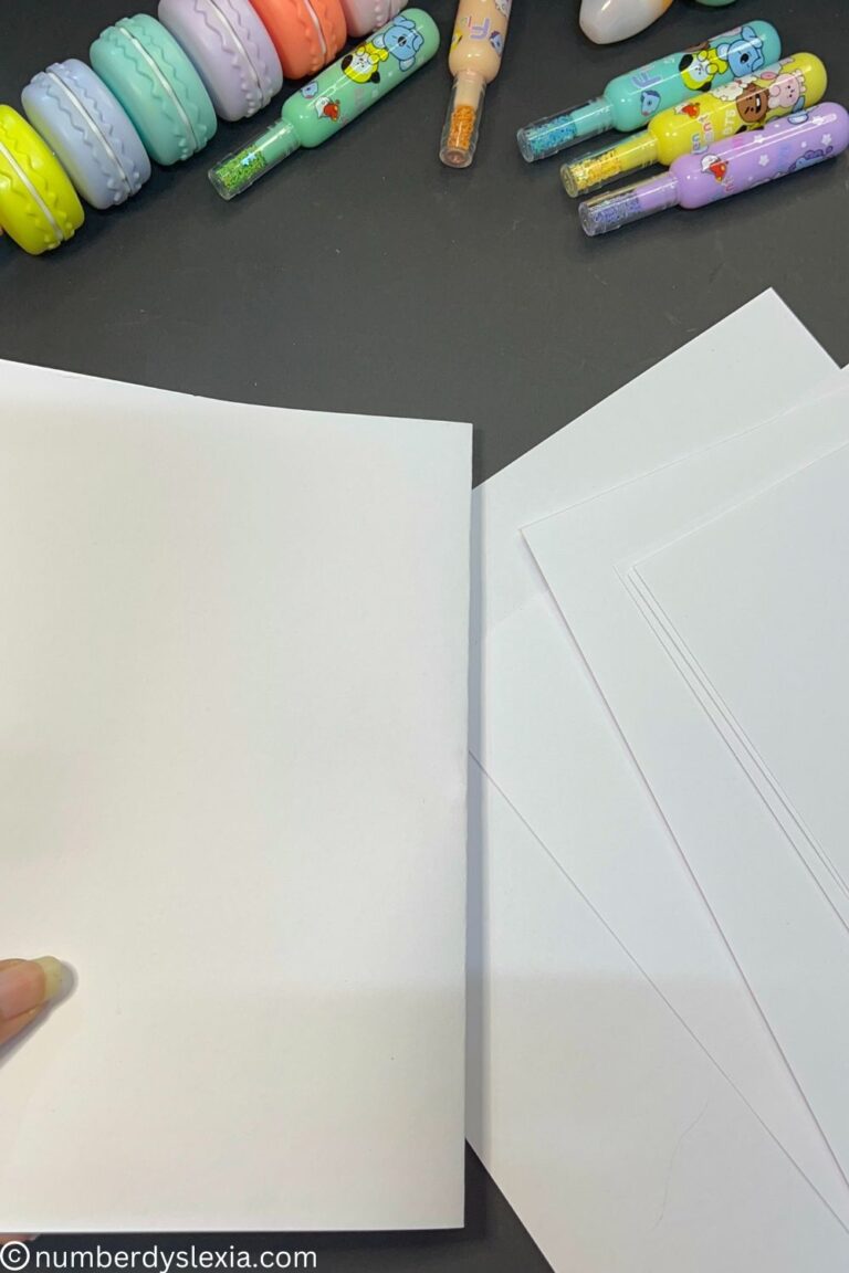 DIY Easy Handmade Journal - Number Dyslexia