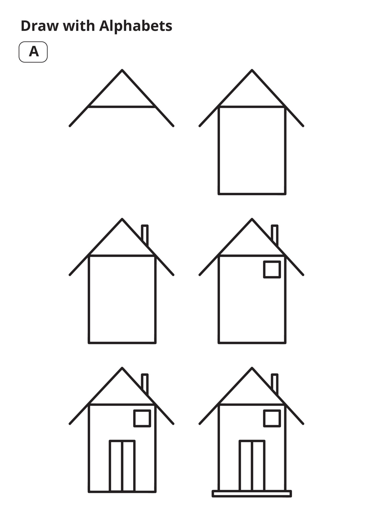 Drawing Ideas Using Alphabet and Numbers [Printable Included] - Number ...