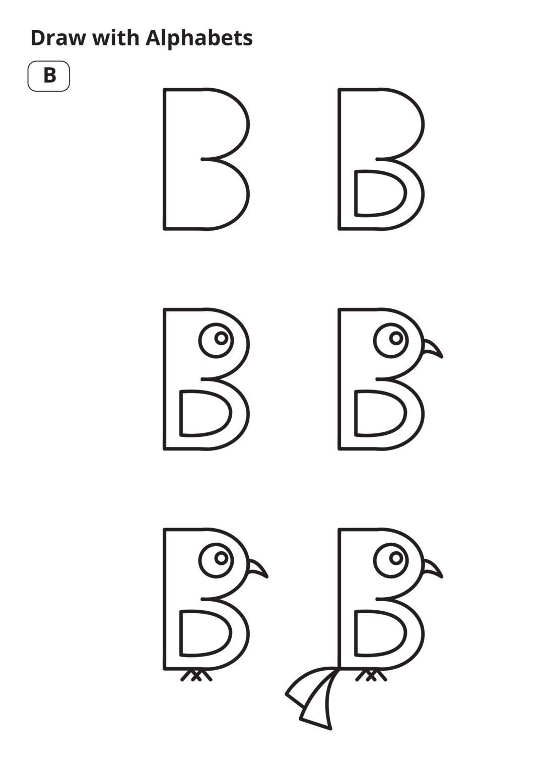 Drawing Ideas Using Alphabet and Numbers [Printable Included] - Number ...