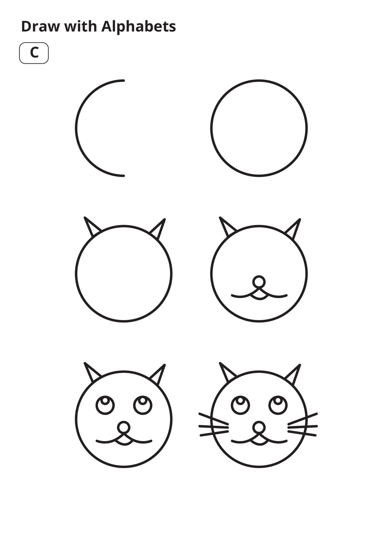 Drawing Ideas Using Alphabet and Numbers [Printable Included] - Number ...