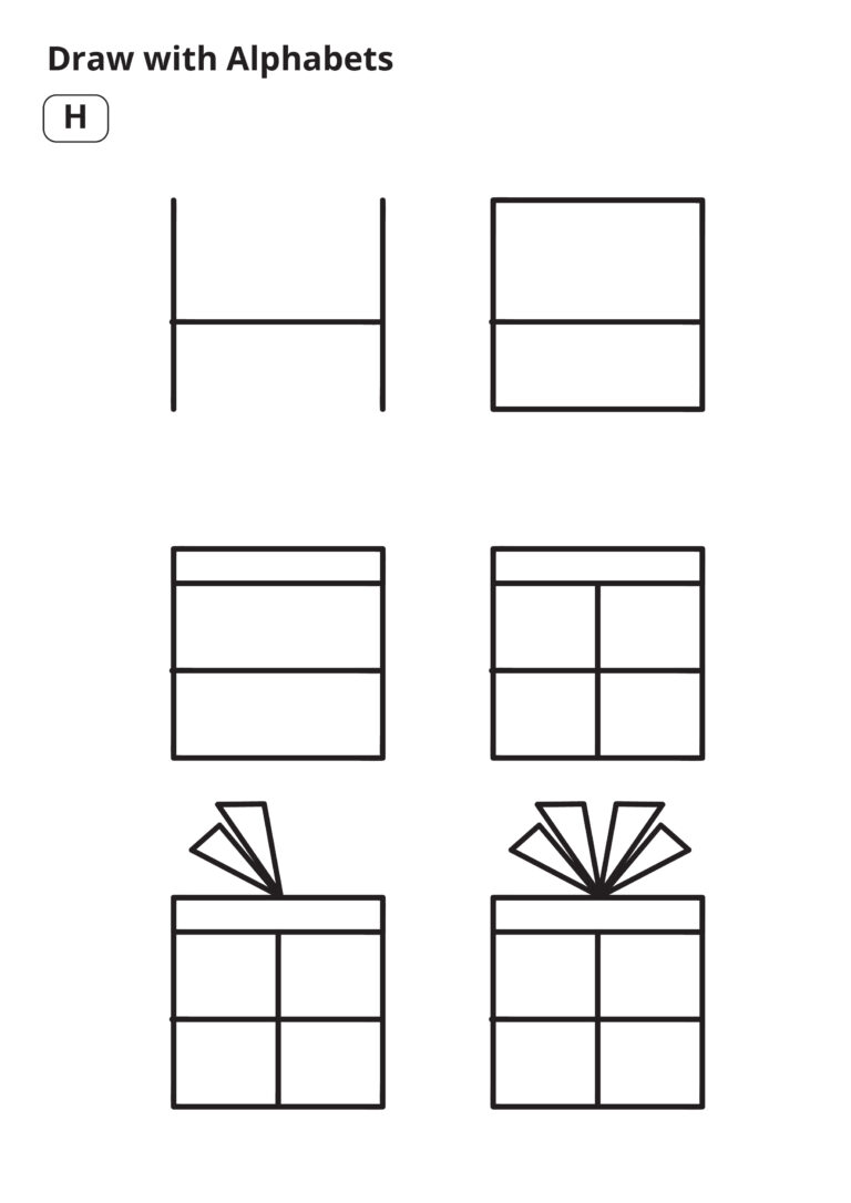 Drawing Ideas Using Alphabet and Numbers [Printable Included] - Number ...