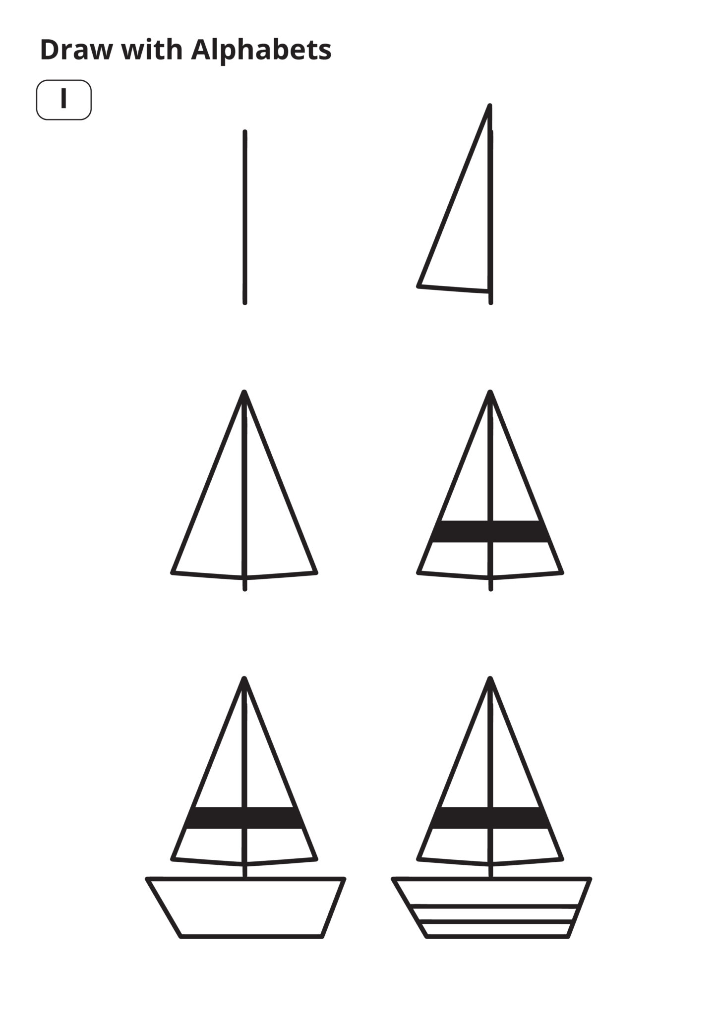 Drawing Ideas Using Alphabet and Numbers [Printable Included] - Number ...