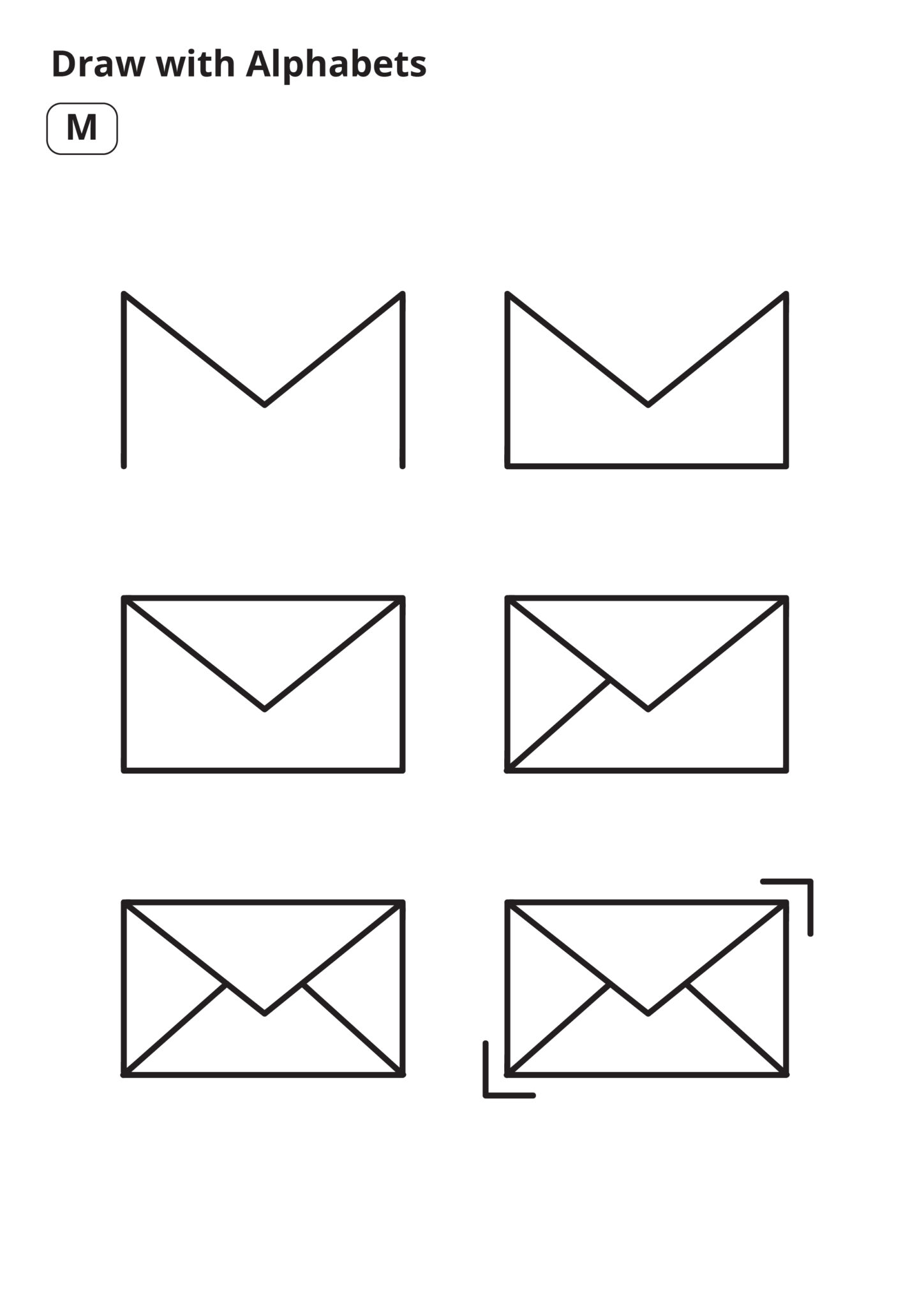 Drawing Ideas Using Alphabet and Numbers [Printable Included] - Number ...