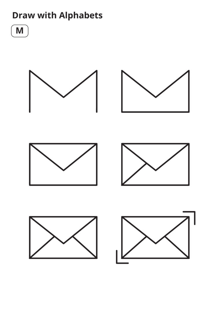 Drawing Ideas Using Alphabet and Numbers [Printable Included] - Number ...