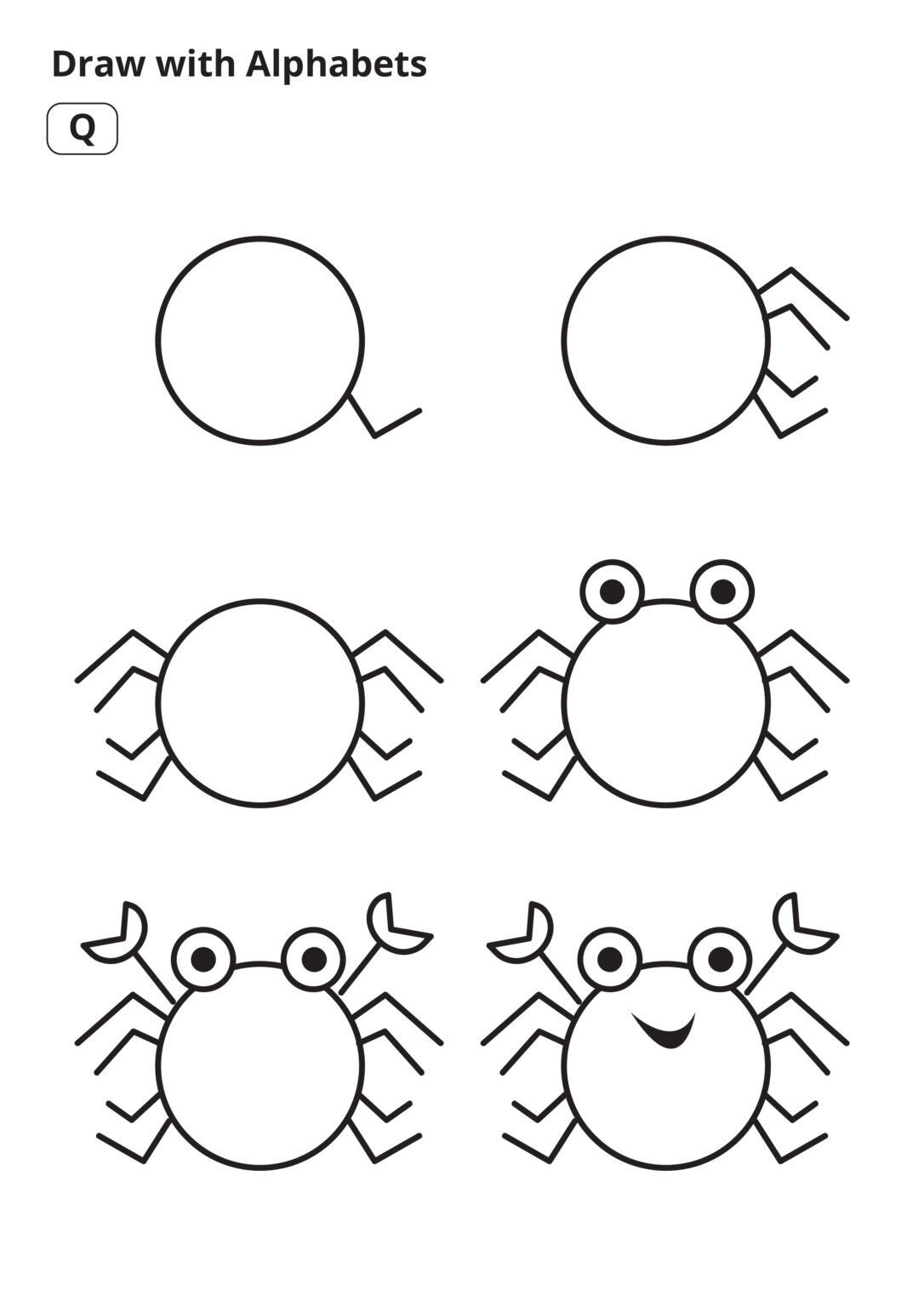 Drawing Ideas Using Alphabet and Numbers [Printable Included] - Number ...