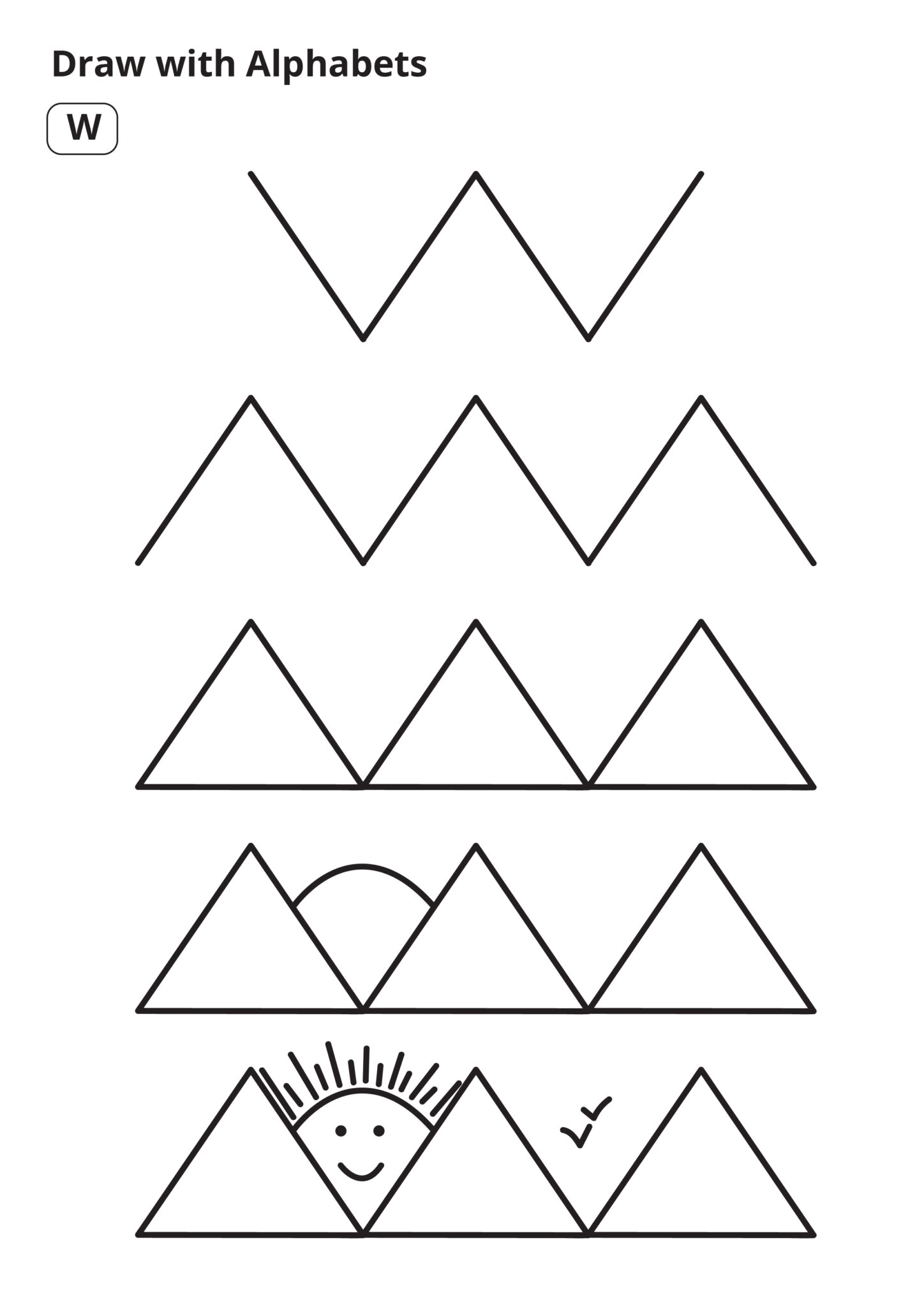 Drawing Ideas Using Alphabet and Numbers [Printable Included] - Number ...