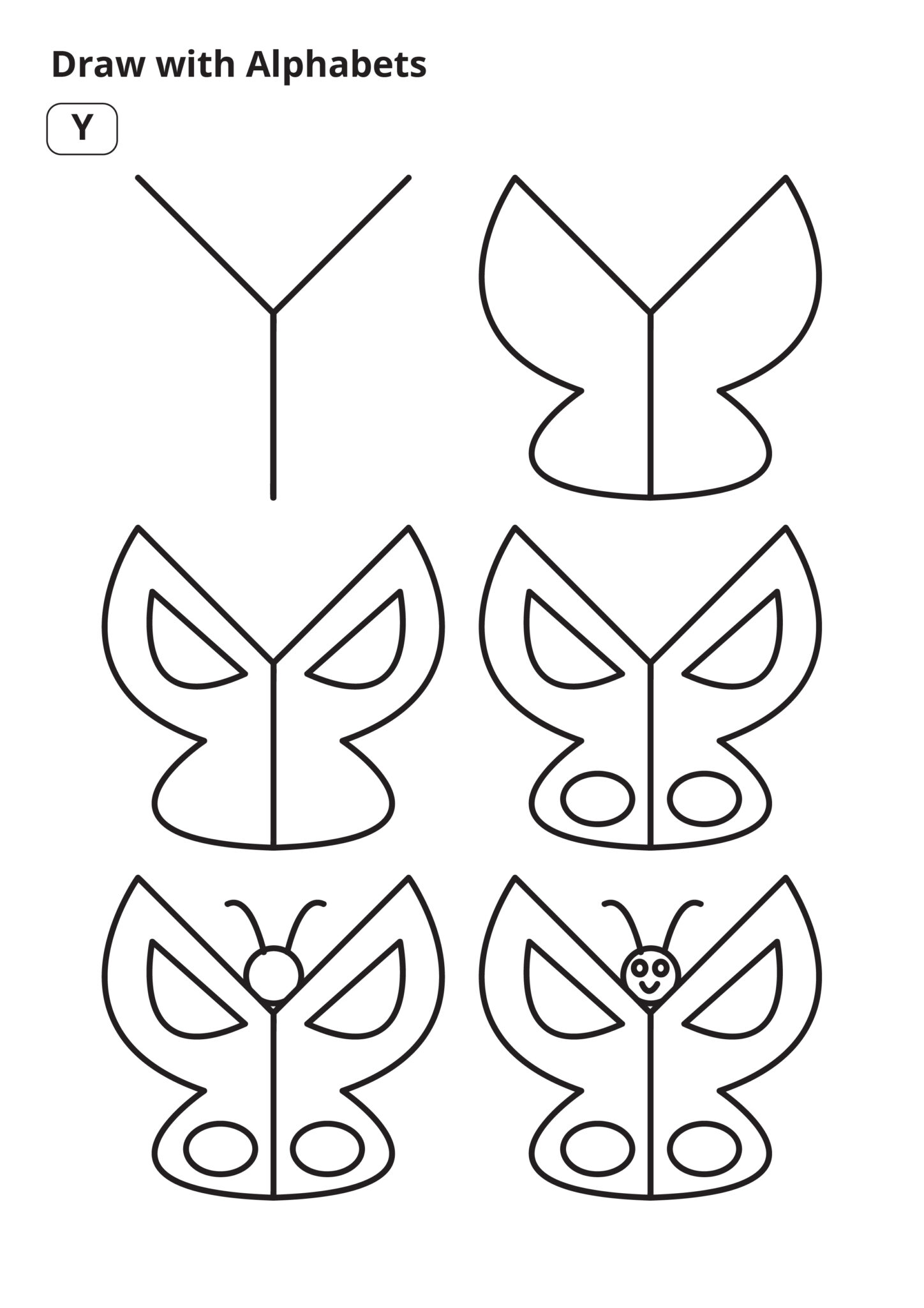 Drawing Ideas Using Alphabet and Numbers [Printable Included] - Number ...