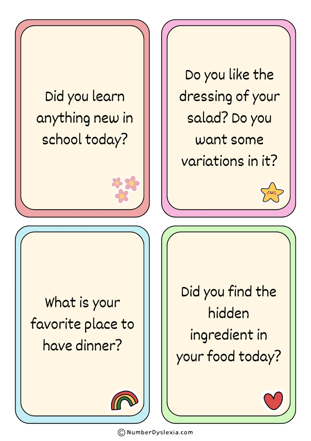 List Of Conversation Topics for Kids [Printable Included] - Number Dyslexia