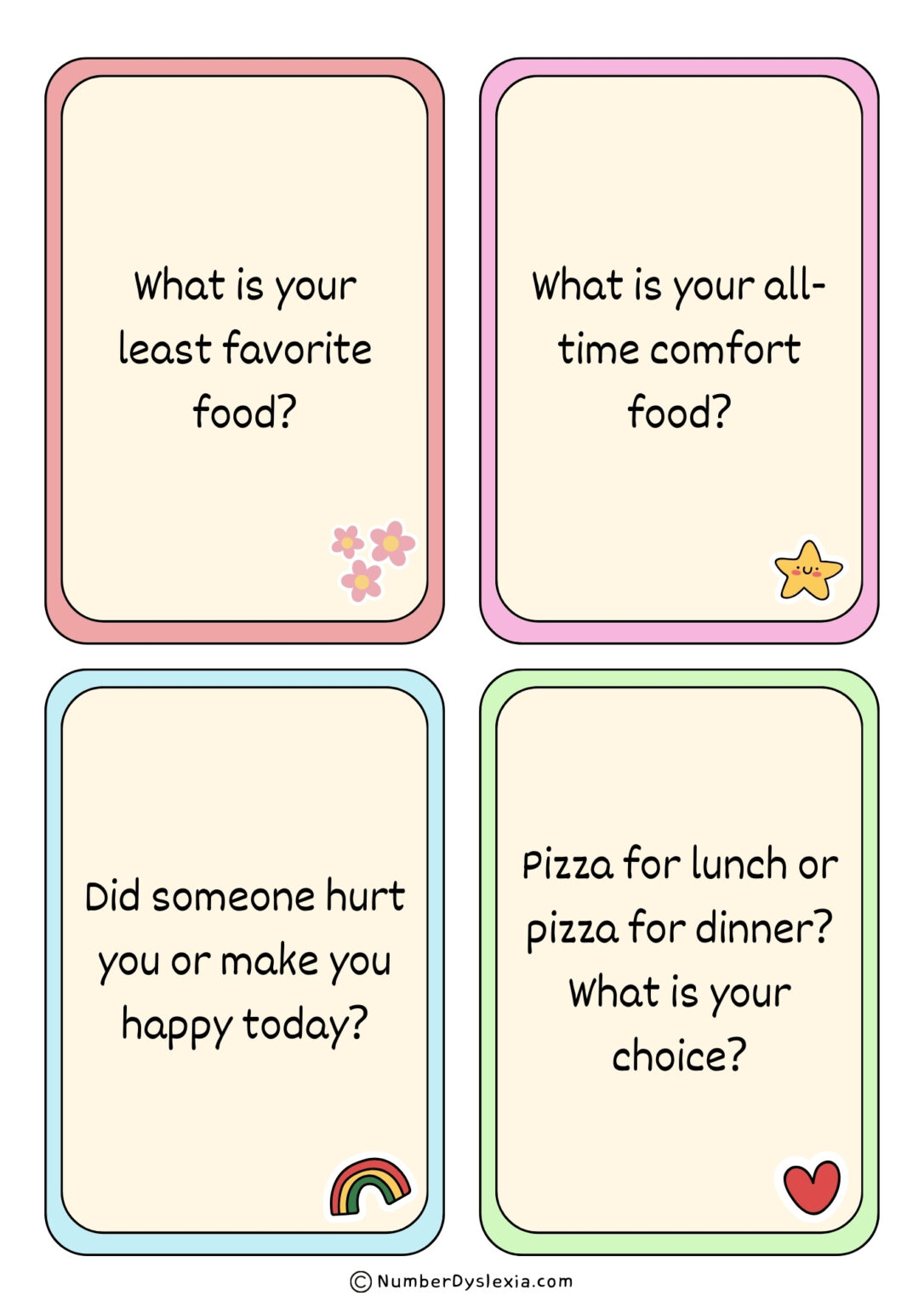 List Of Conversation Topics for Kids [Printable Included] - Number Dyslexia