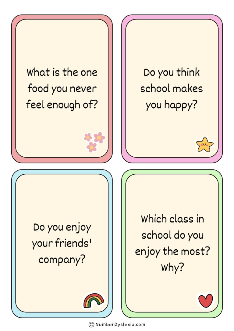 List Of Conversation Topics for Kids [Printable Included] - Number Dyslexia