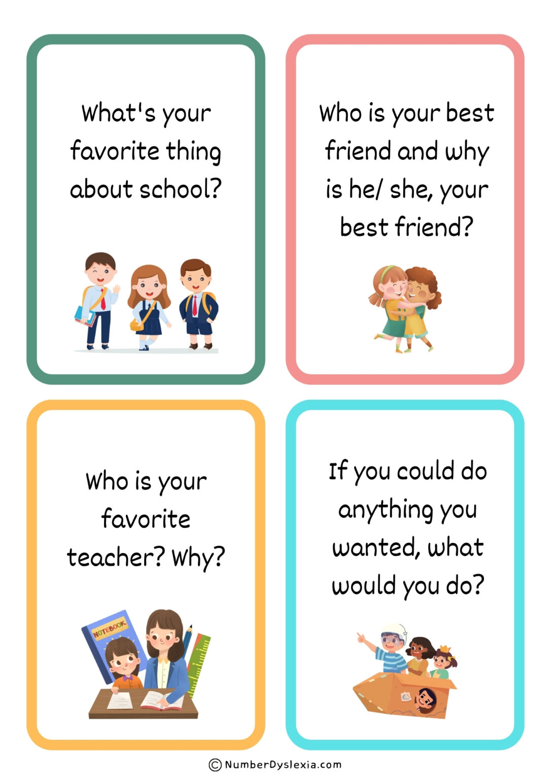 List Of Conversation Topics for Kids [Printable Included] - Number Dyslexia