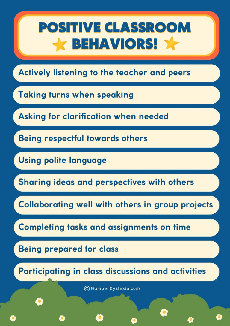 Printable Positive Classroom Behaviors List [PDF Included] - Number ...
