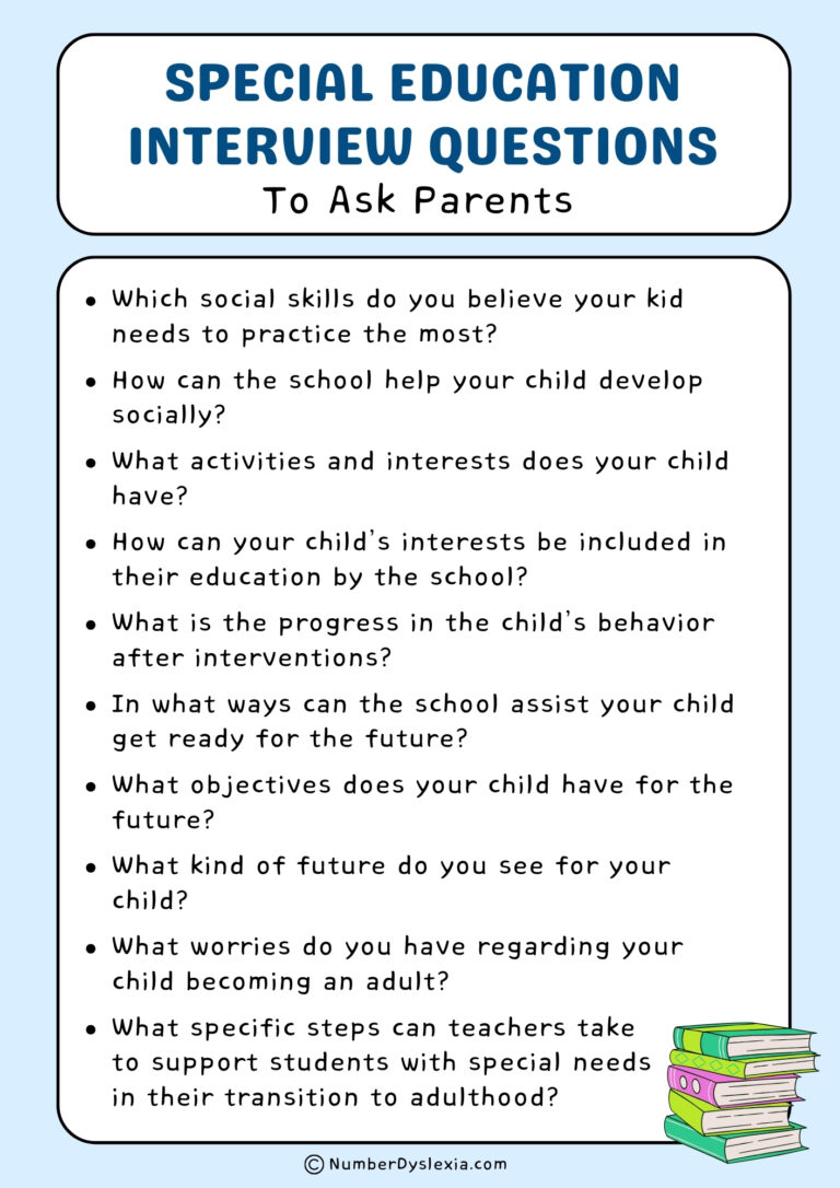 Special Education Interview Questions: What should you ask the parents ...