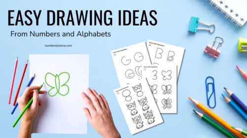 Drawing Ideas Using Alphabet and Numbers [Printable Included] - Number ...