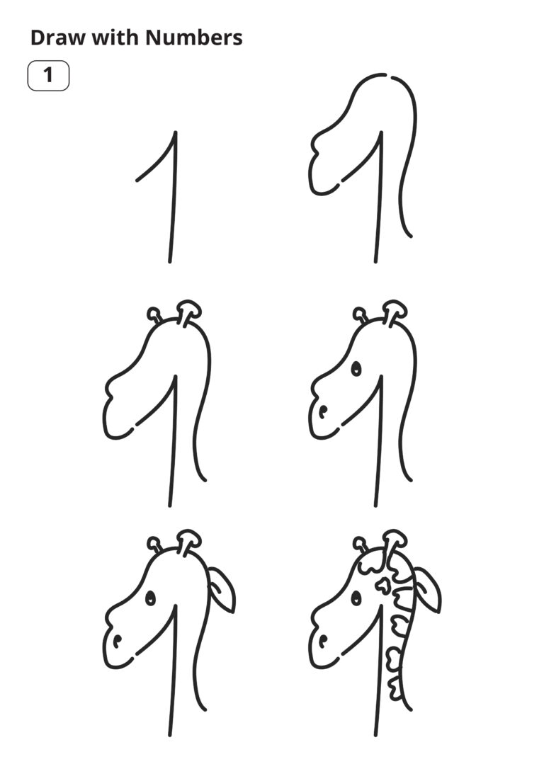 Drawing Ideas Using Alphabet and Numbers [Printable Included] - Number ...
