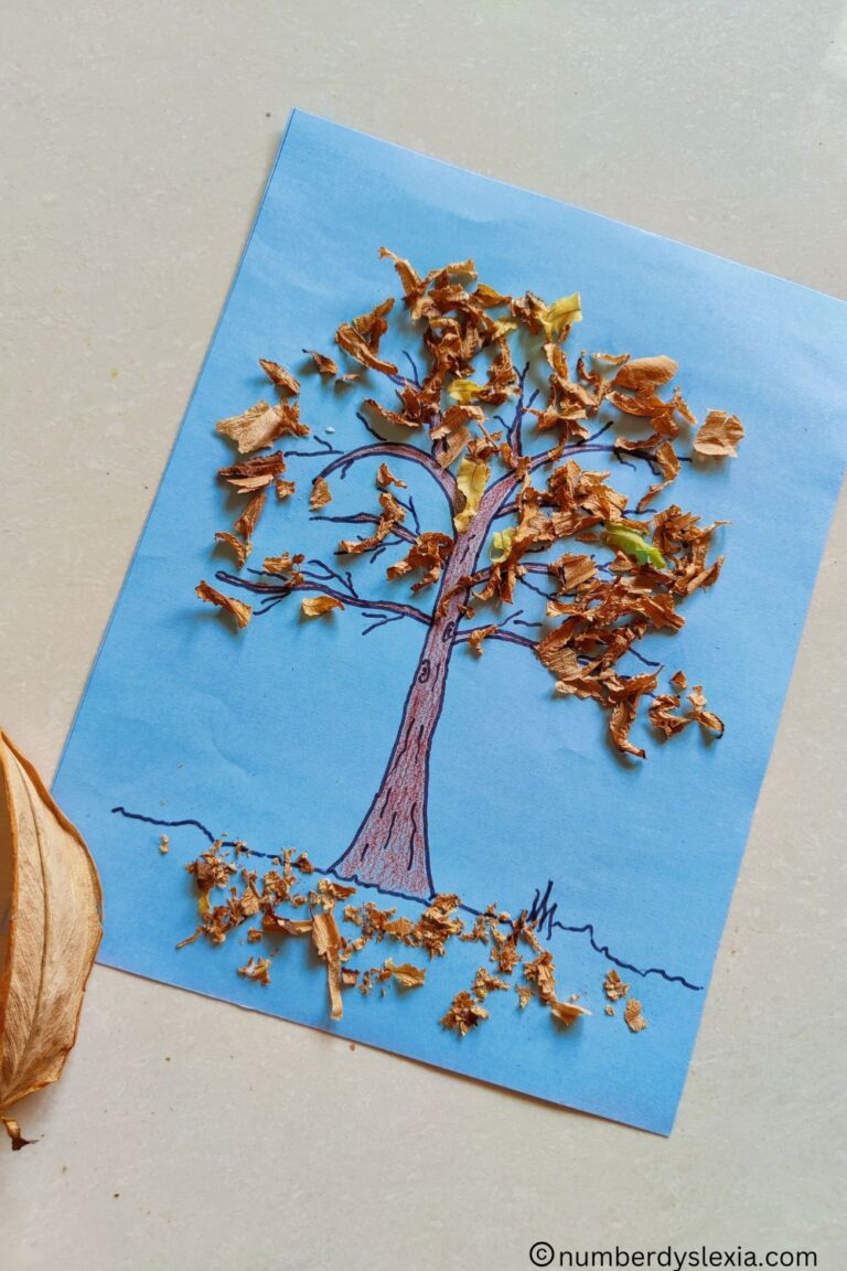 DIY Autumn Activities - Tree Craft - Number Dyslexia
