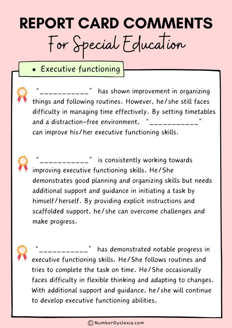 160 Report Card Comments For Students With Special Needs [PDF Included ...
