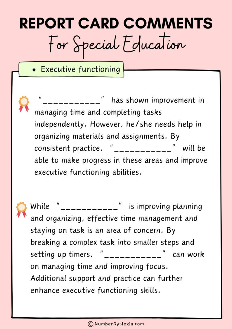 160 Report Card Comments For Students With Special Needs [PDF Included ...