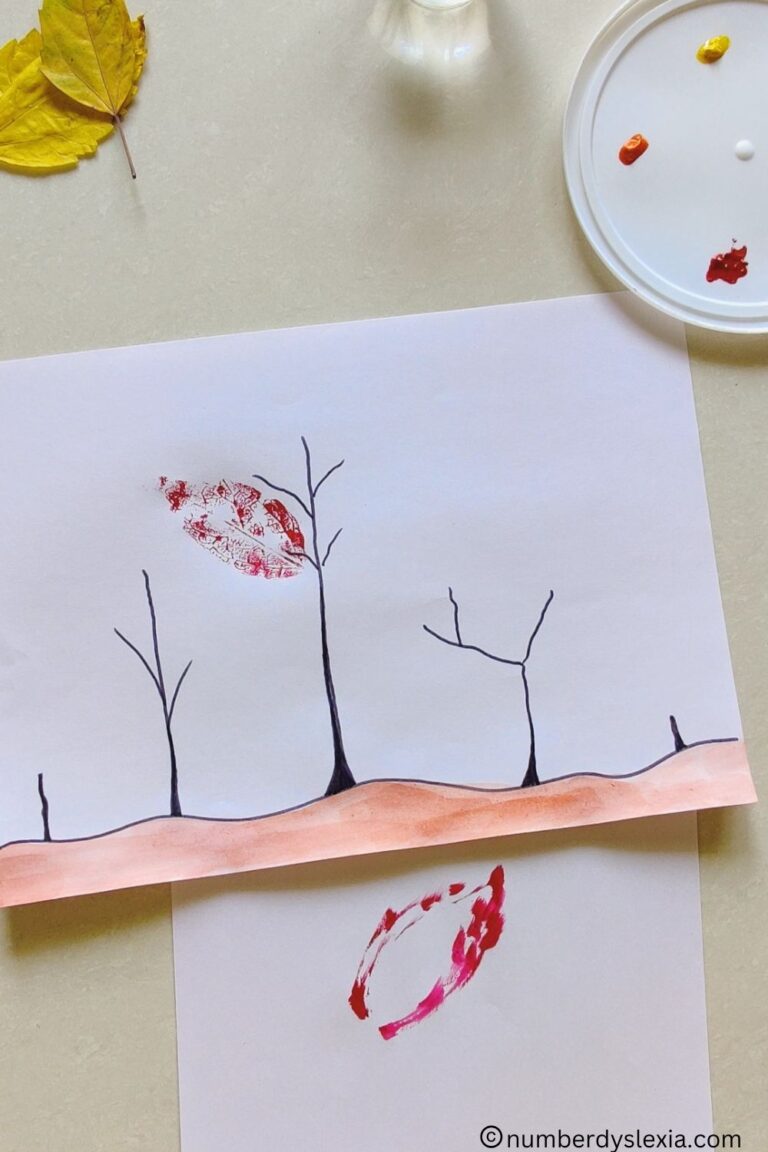 DIY Autumn Activities - Tree Craft - Number Dyslexia