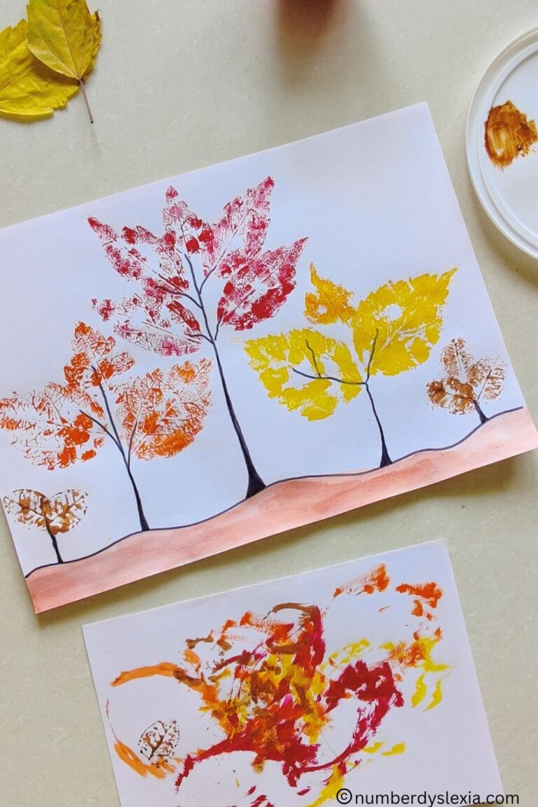 DIY Autumn Activities - Tree Craft - Number Dyslexia